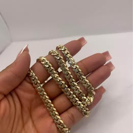 85.4Gms 10KT Yellow Gold Solid Flat Cuban Chain – Jewelzz