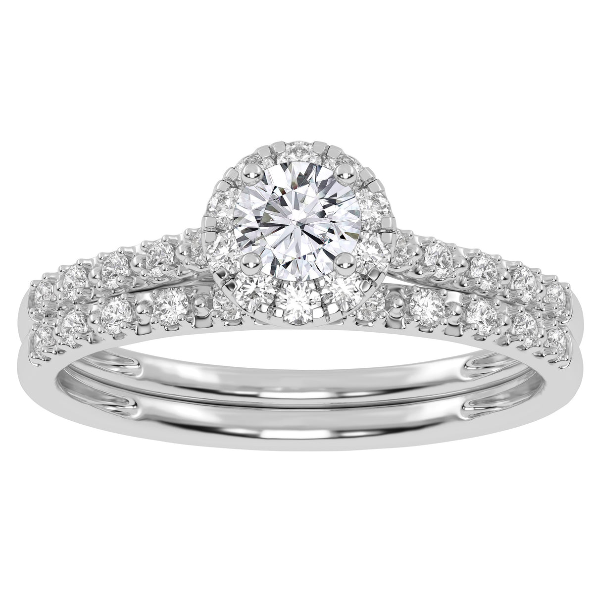 10K 0.38CT Certified Lab-Grown Diamond Bridal Set – Jewelzz