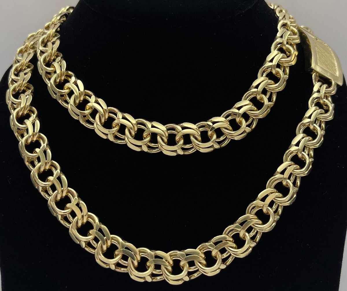 10KT 152 Grams Solid Gold Chino Link Chain – Jewelzz