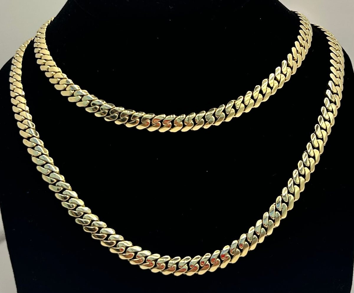14KT 74 Grams Solid Gold Miami Cuban Link Chain – Jewelzz